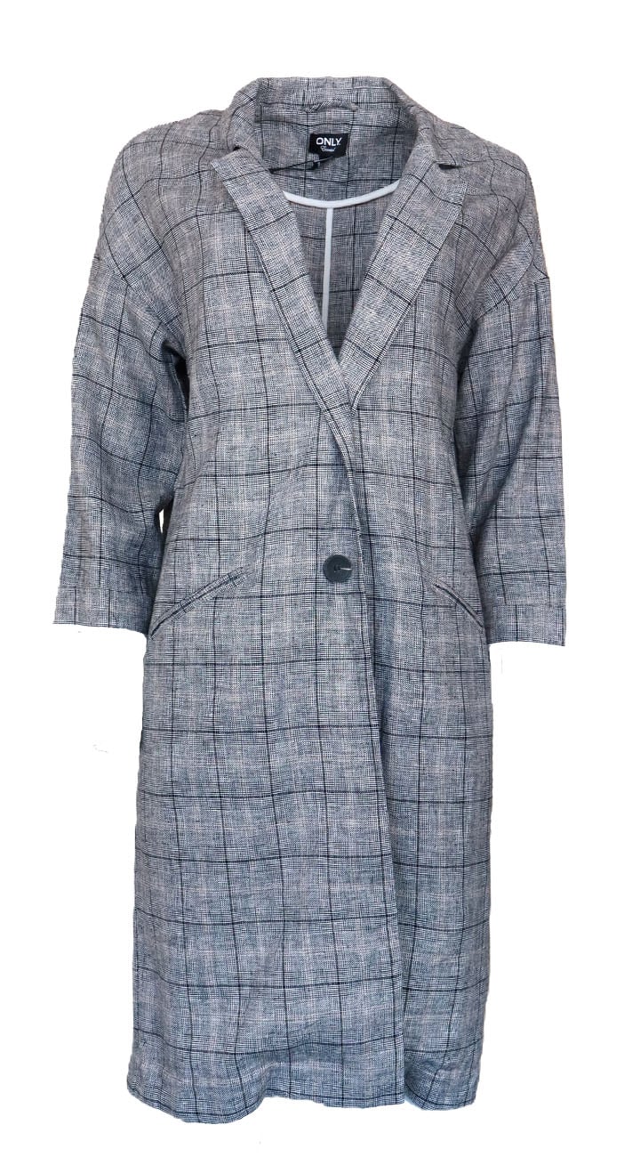 Sacou Only Oversize Checkered Grey
